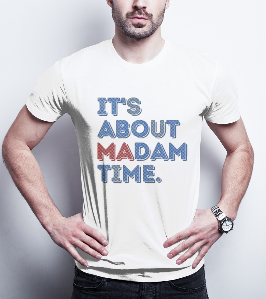 Lizzo It’s About Madam Time Retro Style Blue And Red Text T-Shirt