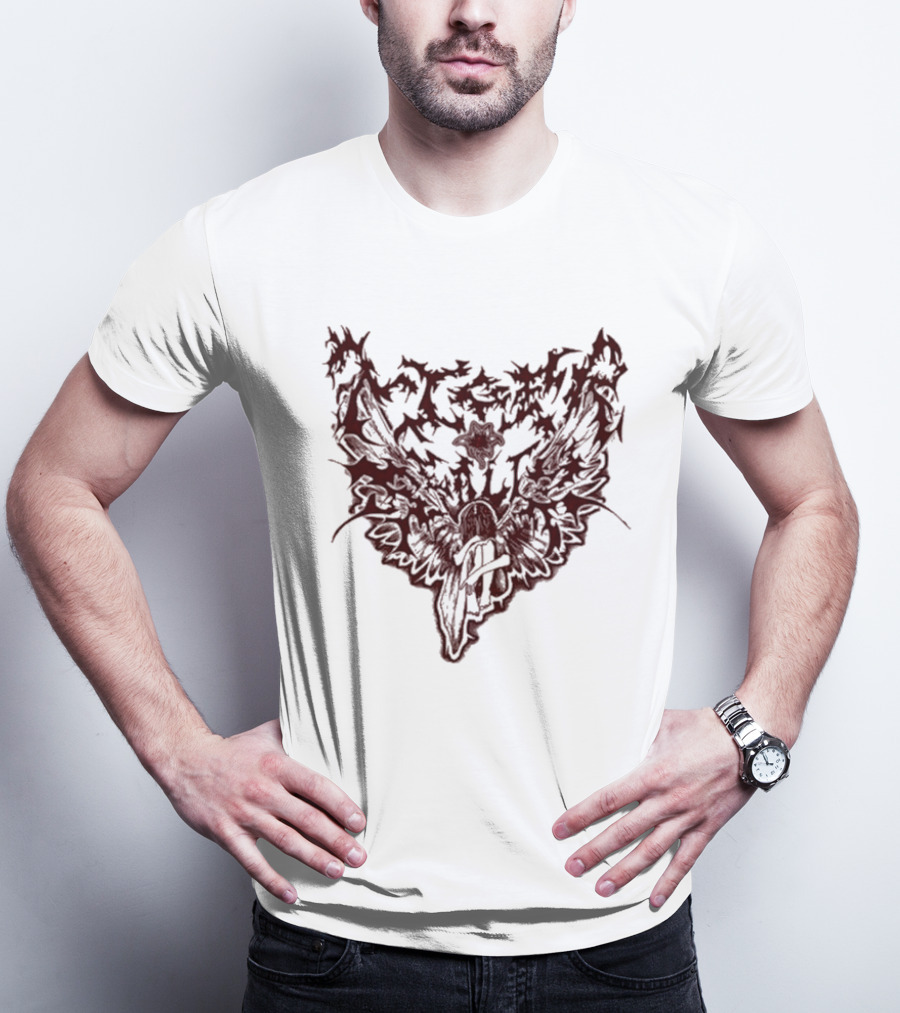 Tiger Swan Sting Intricate Gothic T-Shirt
