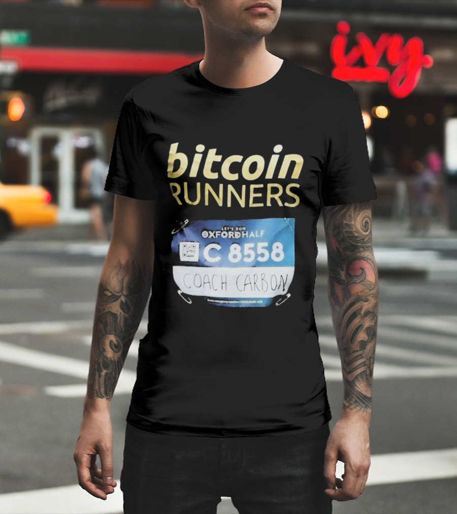 Bitcoin Runners Oxford Half C 8558 Coach Carbon T-Shirt