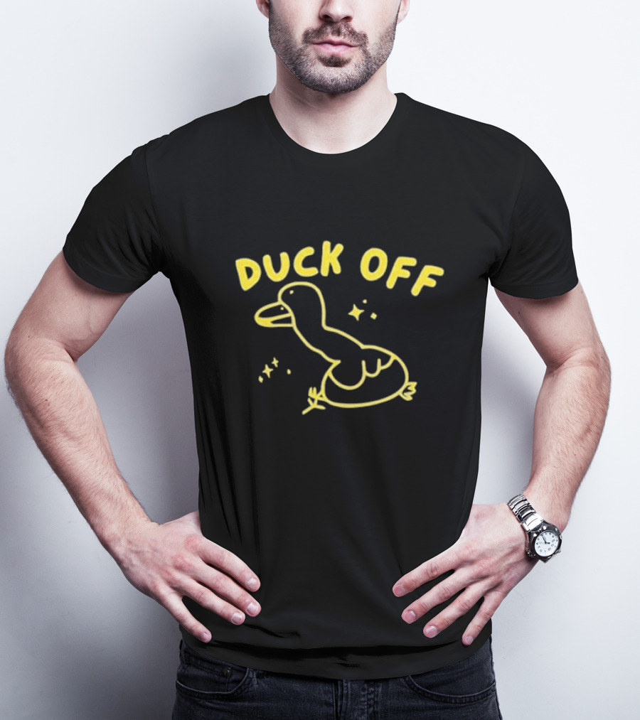 Duck Off Funny Bird Drawing T-Shirt
