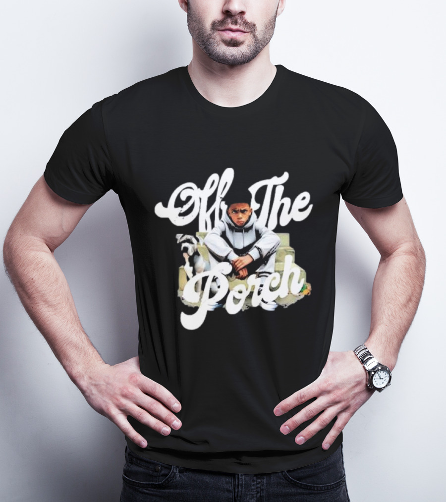 Off The Porch Hoodie Dog Boy Sitting T-Shirt