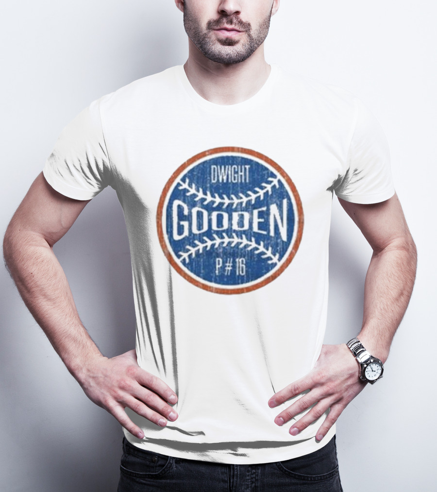 Dwight Gooden P #16 Baseball Vintage Circle T-Shirt