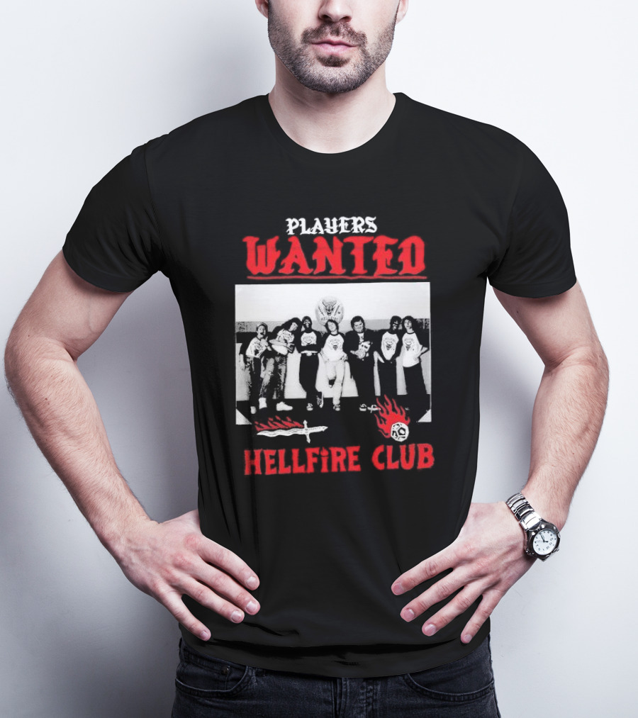 Players Wanted Hellfire Club Stranger Things Iconic Group Photo T-Shirt