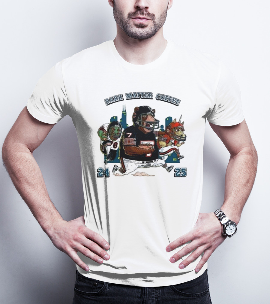 Monsters Of The Midway Dark Matter Coffee Chicago Football Fantasy Creatures 24 25 T-Shirt