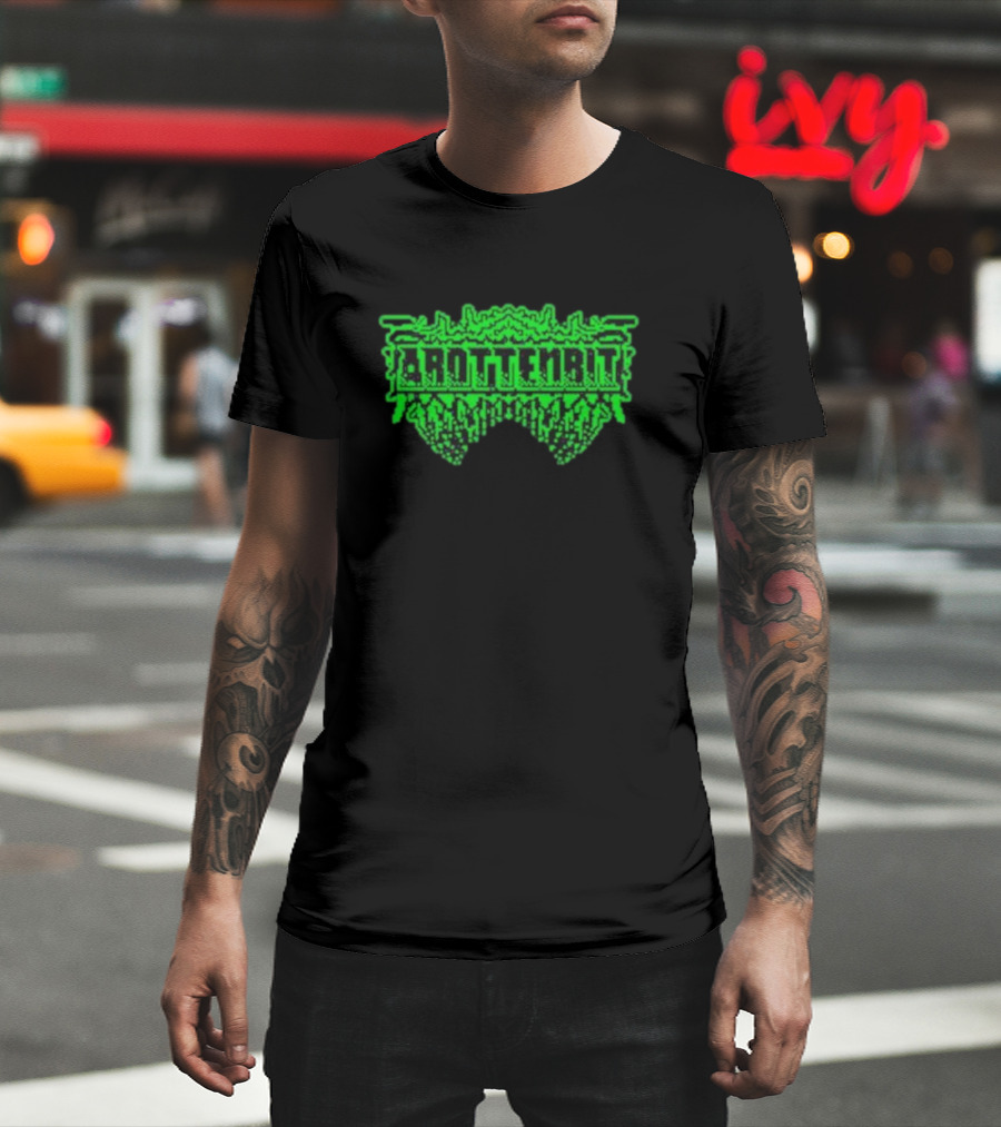 Arottenbit Acid Green Pixel T-Shirt