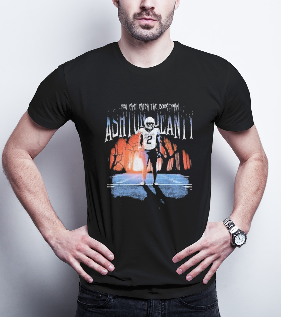 Ashton Jeanty You Can’t Catch The Boogeyman Football Forest Shadows T-Shirt