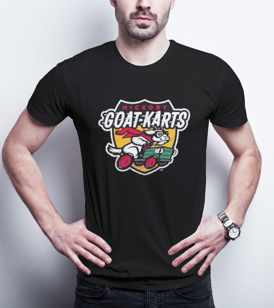 Hickory Goat-Karts Racing Mascot Shield T-Shirt