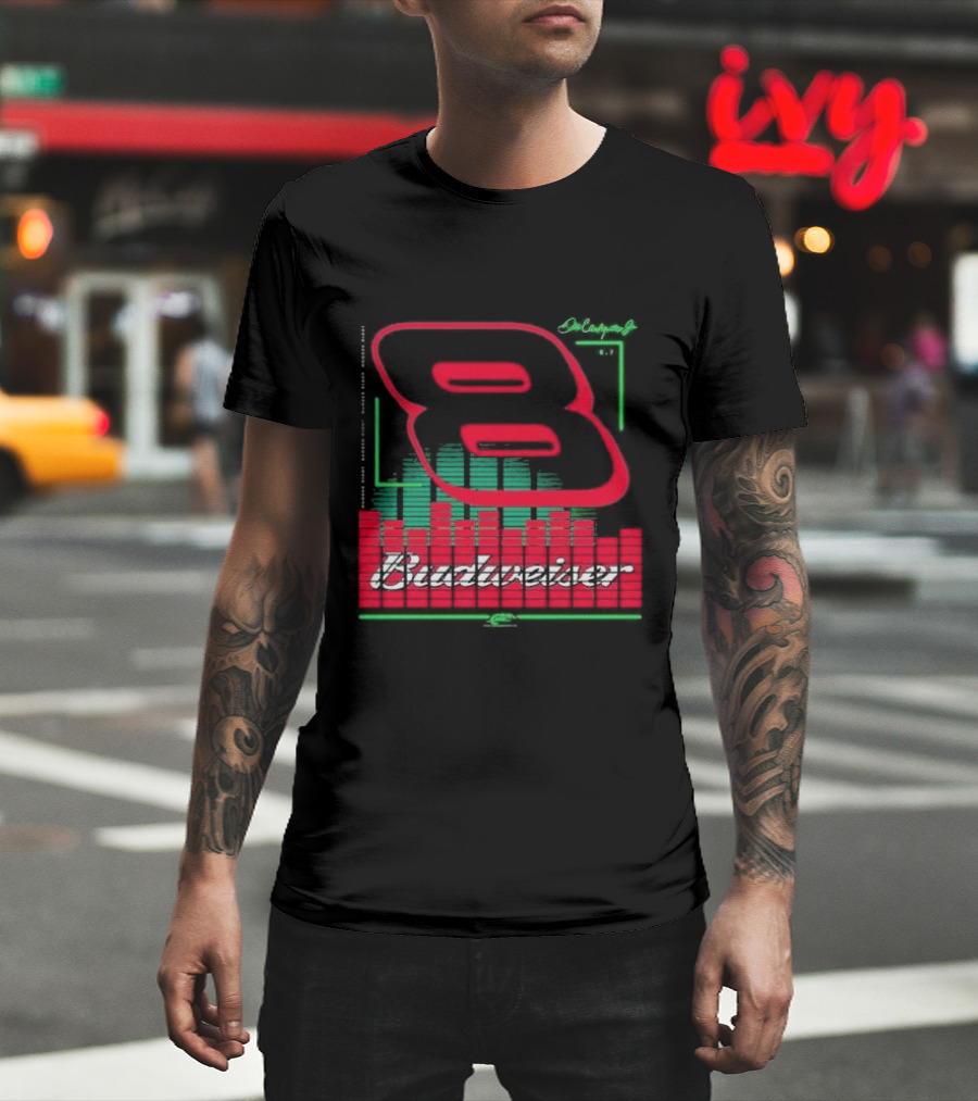 Dale Earnhardt Jr 8 Budweiser Racing Graphics T-Shirt