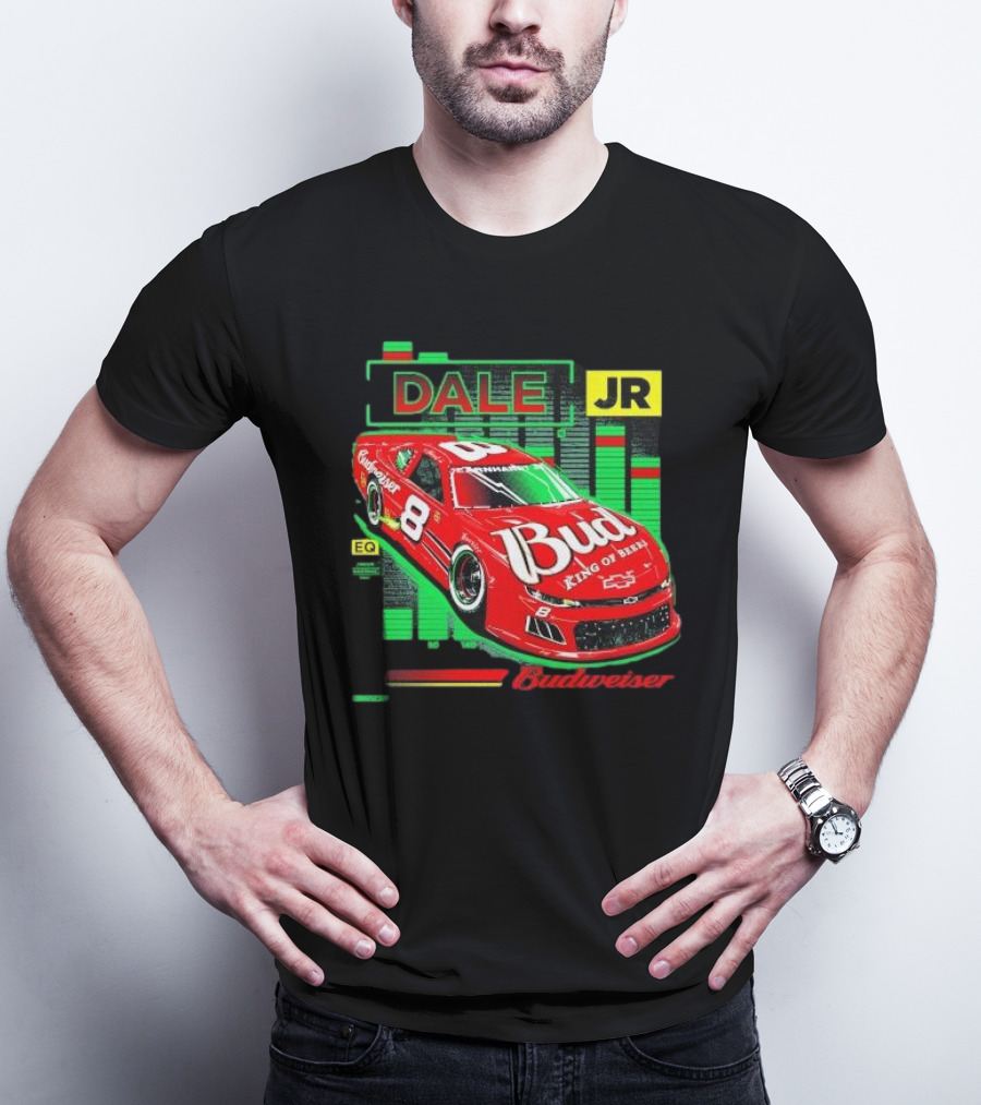 Dale Jr 8 Bud King Of Beers Budweiser Racing Car T-Shirt