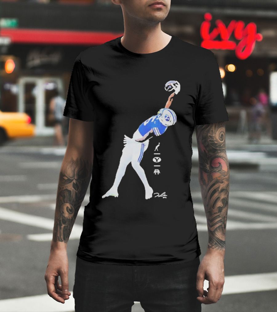 Darius Lassiter BYU Cougars Football Leaping Catch Highlight T-Shirt