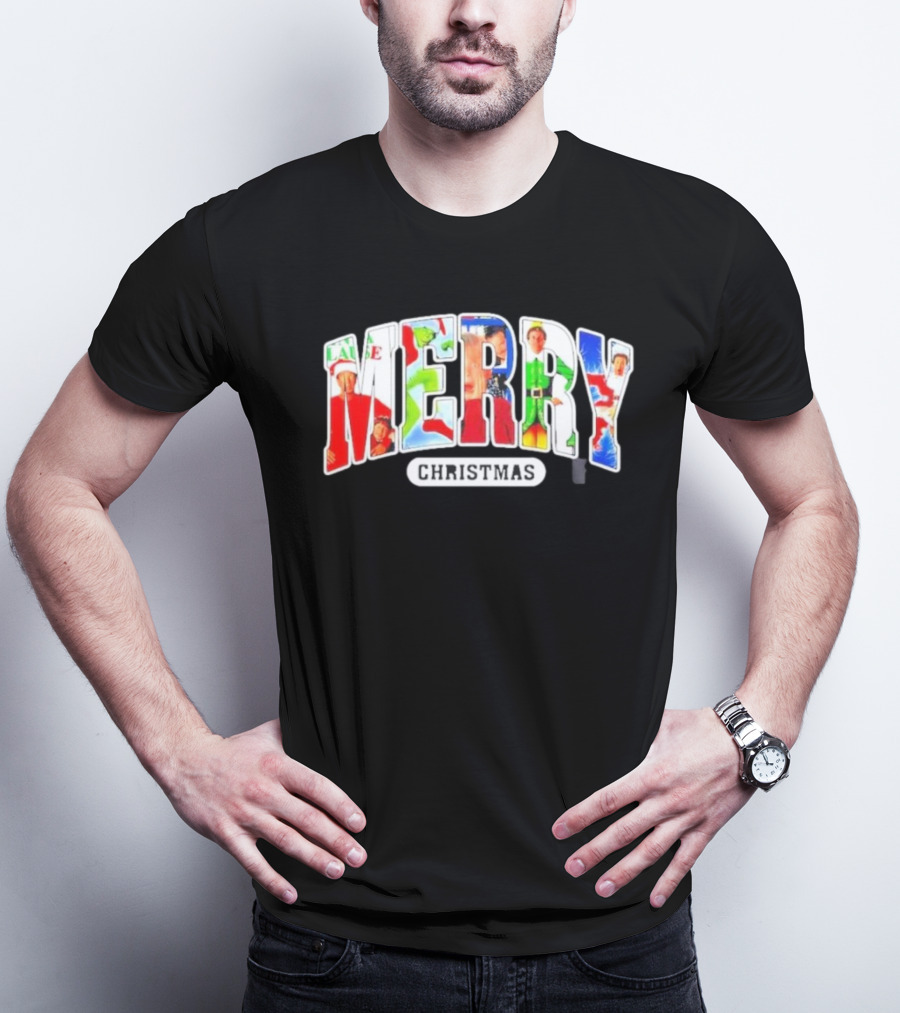 Merry Christmas Home Alone Grinch 90s Movies T-Shirt