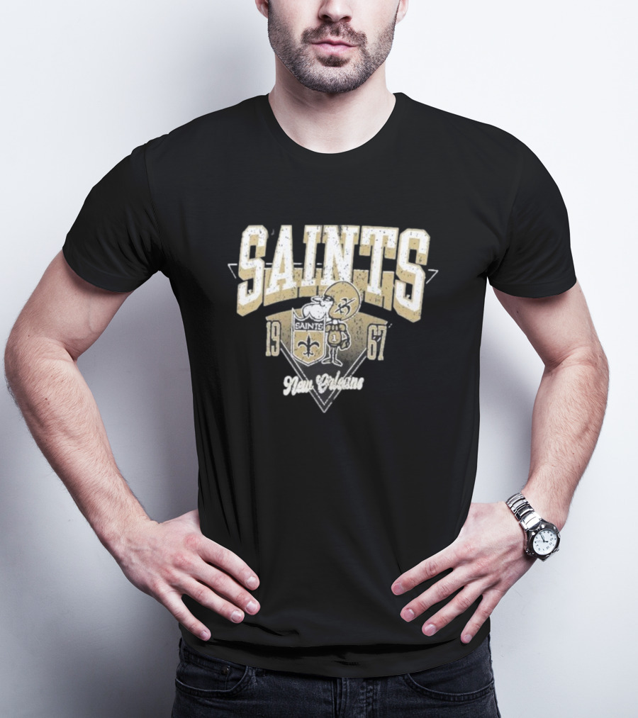 New Orleans Saints 1967 Vintage Fanatics Never Over T-Shirt