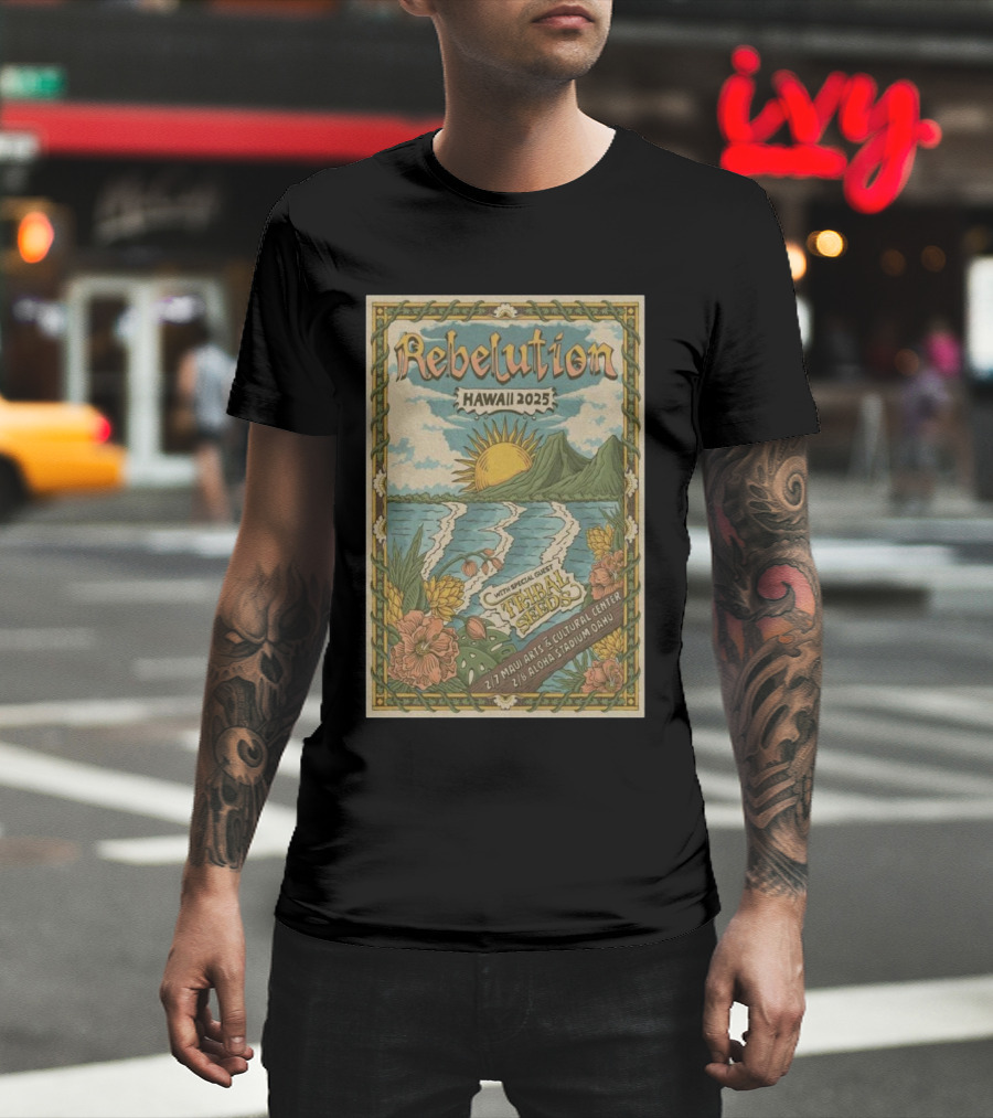 Rebelution Hawaii 2025 With Special Guest Tribal Seeds Maui Arts Cultural Center Aloha Stadium T-Shirt