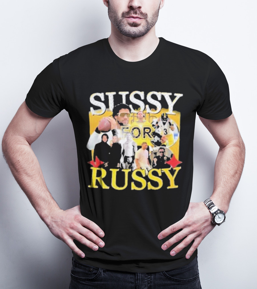 Sussy For Russy Football Photos Collage T-Shirt