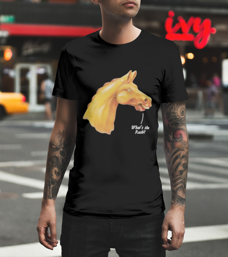 What's The Rush We Live In Time Carousel Horse T-Shirt