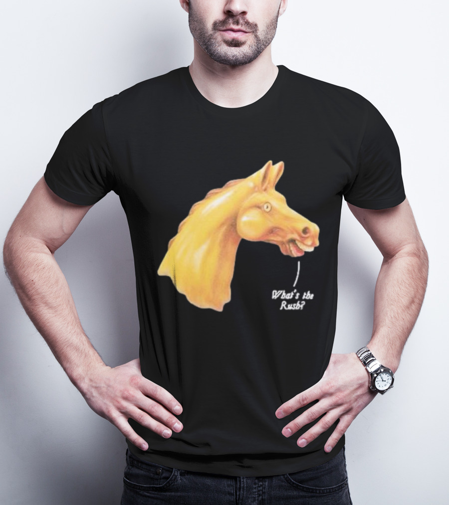 What's The Rush We Live In Time Carousel Horse T-Shirt