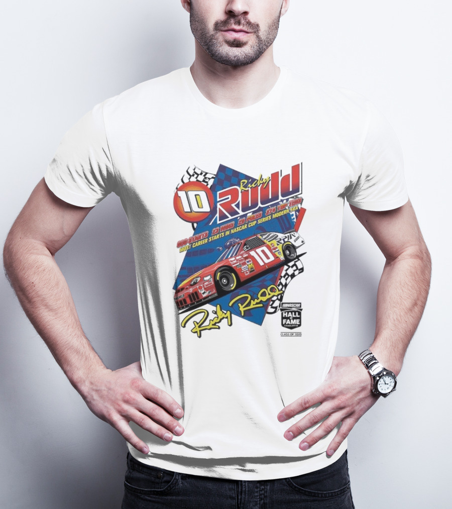 Ricky Rudd 2025 NASCAR Hall Of Fame Inductee 906 Starts 23 Wins 29 Top 5s 48 Top 10s Most Career Starts In NASCAR Cup Series Modern Era T-Shirt