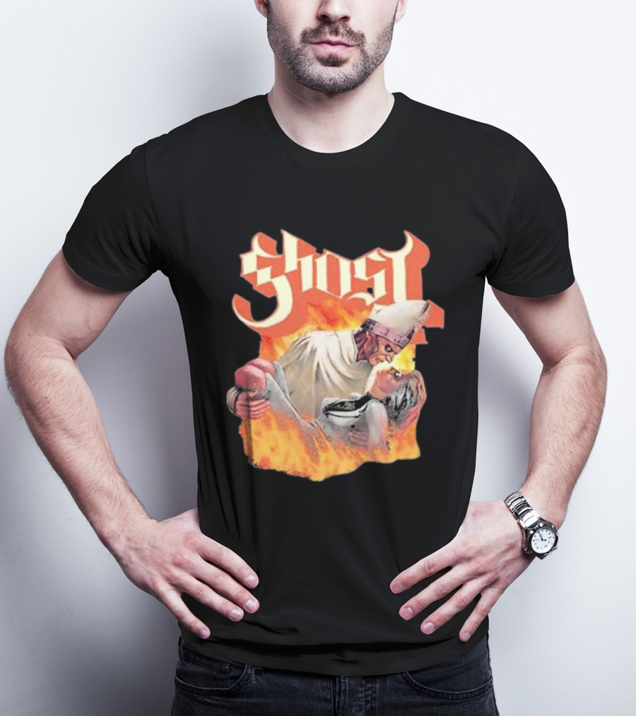 Ghost Nihil Embracing Flames T-Shirt