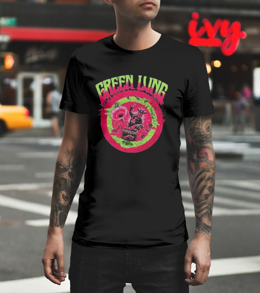 Green Lung Psychedelic Goatwizard DJ Visions T-Shirt