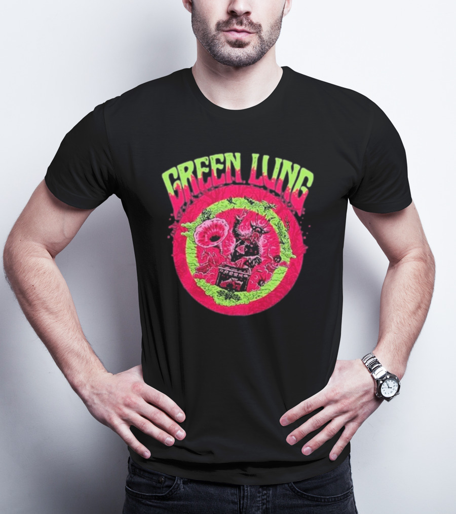 Green Lung Psychedelic Goatwizard DJ Visions T-Shirt