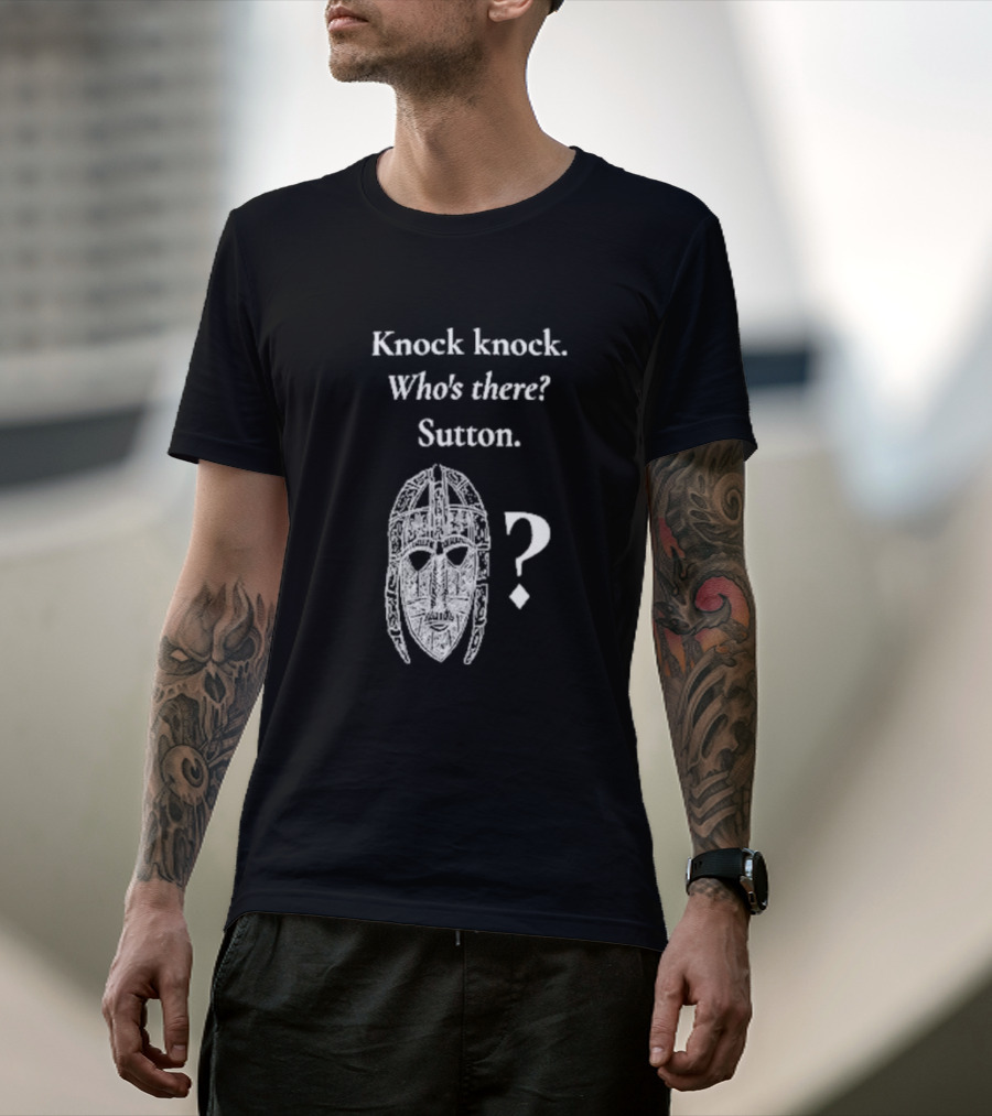 Knock Knock Who's There Sutton Helmet Image T-Shirt