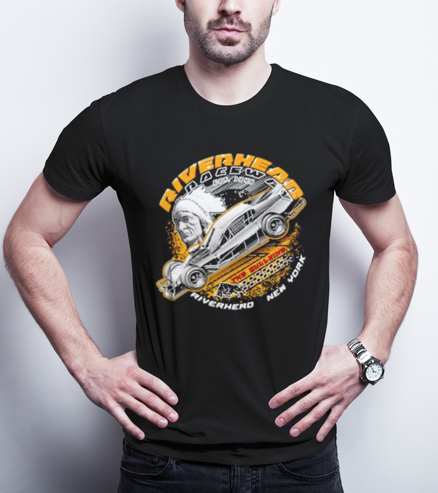 Riverhead Raceway Car Graphic Est 1940 Riverhead New York T-Shirt