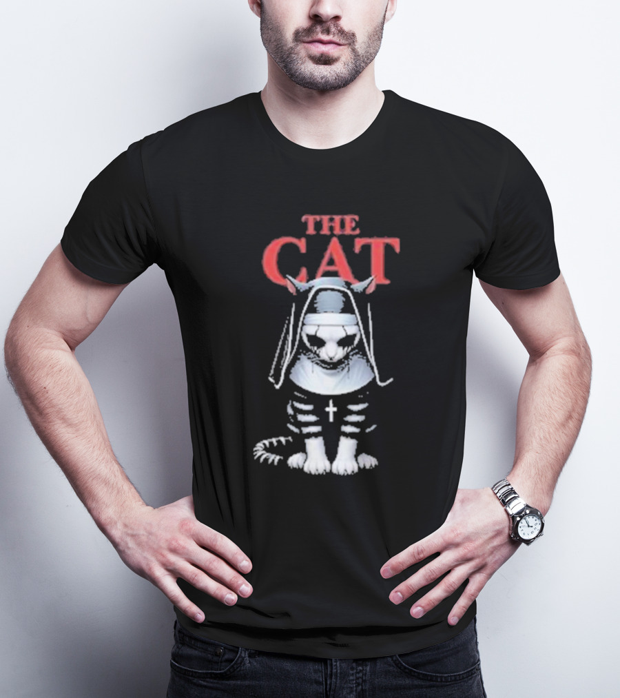 The Cat Nun With Cross T-Shirt