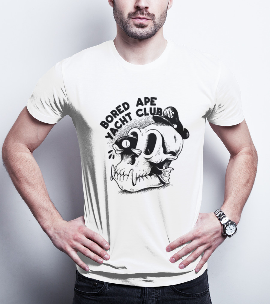 Bored Ape Yacht Club Bayc Skull Cartoon Fish Hat T-Shirt