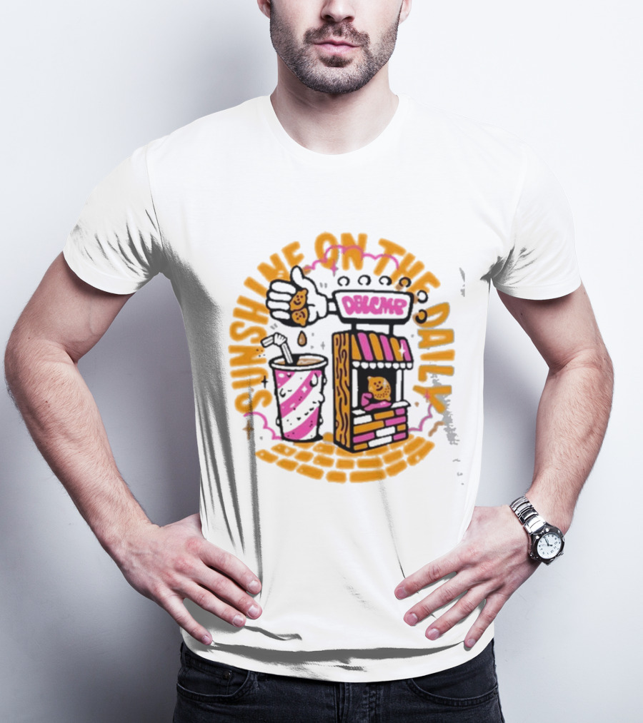 Doublecamp Daydream Sunshine On The Daily Dumplings Drink Stand T-Shirt