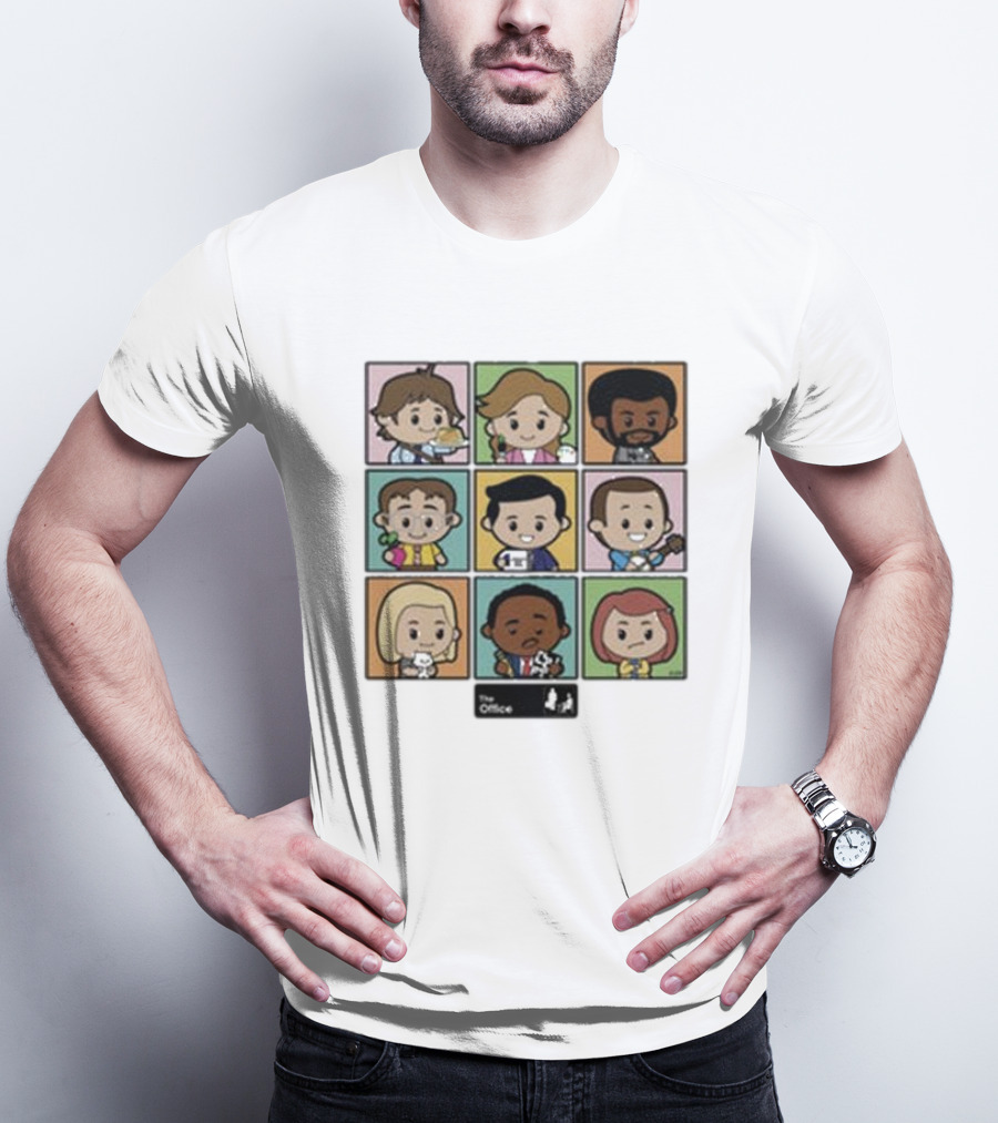 The Office Characters Cartoon Grid Toddler T-Shirt