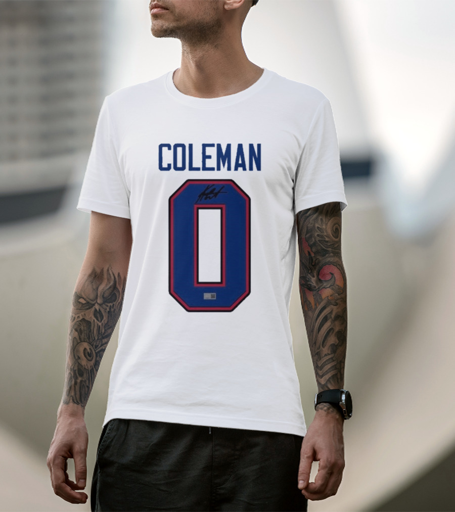 Coleman 0 Autograph Keon Coleman T-Shirt