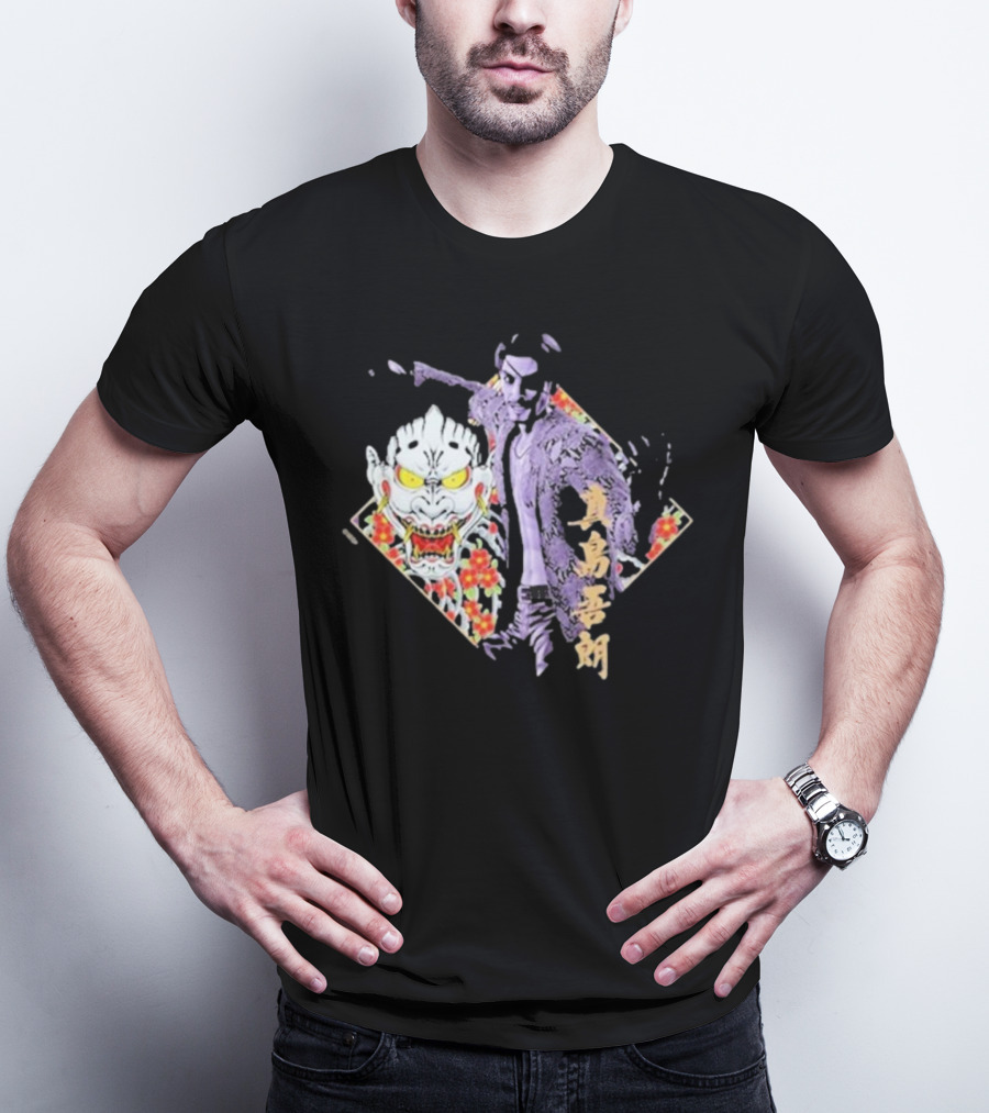 Like A Dragon Yakuza Goro Majima Oni Floral T-Shirt