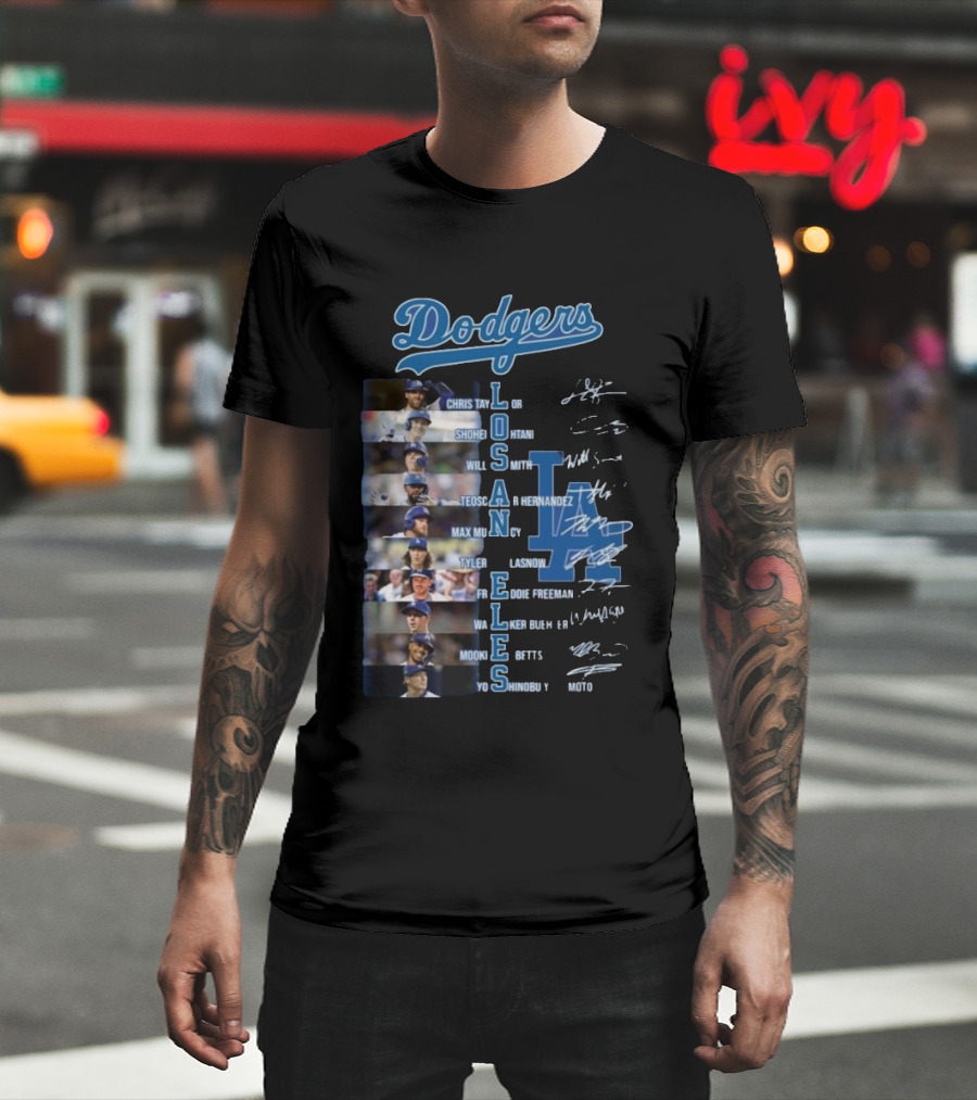 Dodgers Chris Taylor Shohei Ohtani Will Smith Los Angeles Freddie Freeman Mookie Betts Signatures T-Shirt