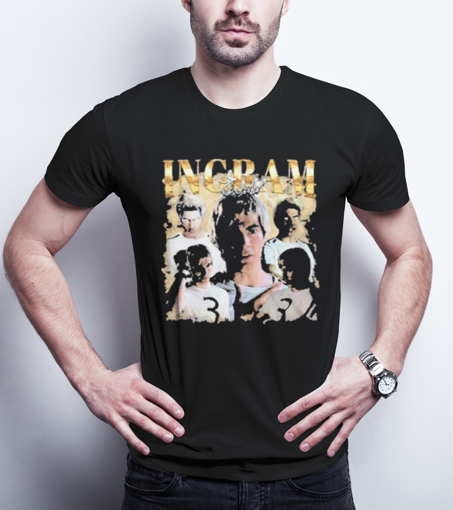 Todd Ingram Retro Collage With Gold Text And Number Three T-Shirt