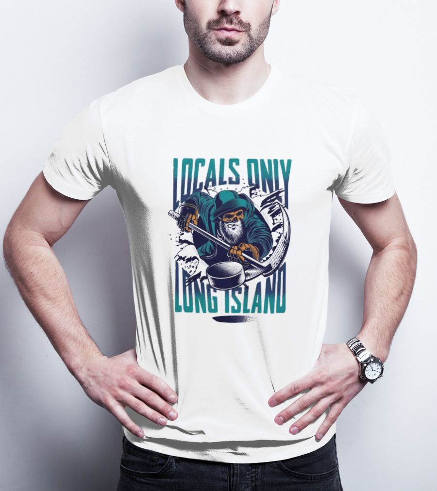 Locals Only Long Island Reaper Hockey Stick Scythe T-Shirt
