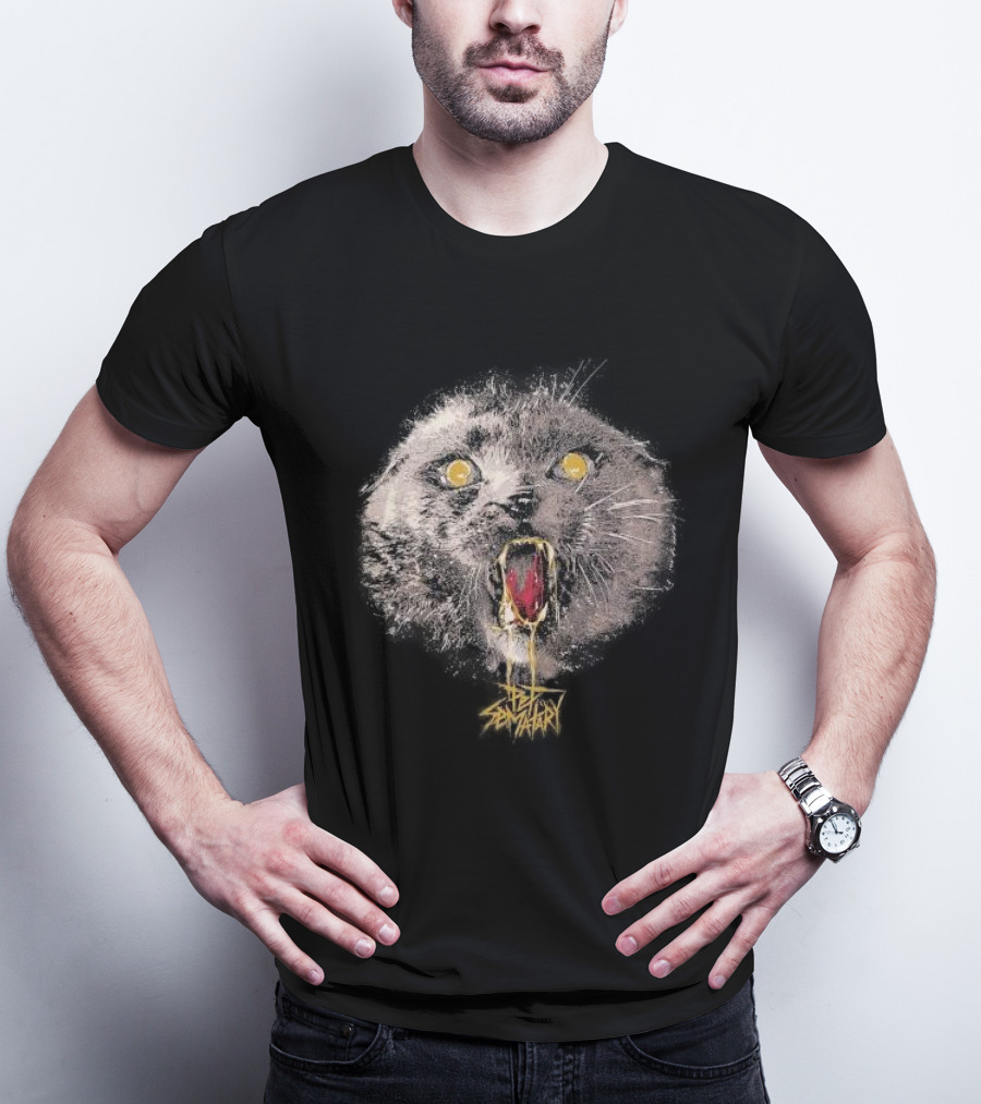 Church Pet Sematary Horror Cat Yellow Eyes Scream T-Shirt