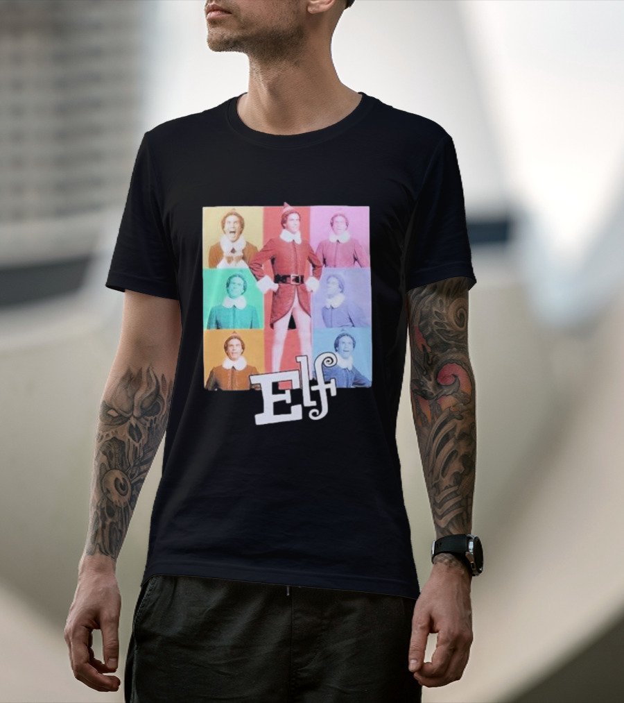 Elf Colorful Pop Art Collage T-Shirt