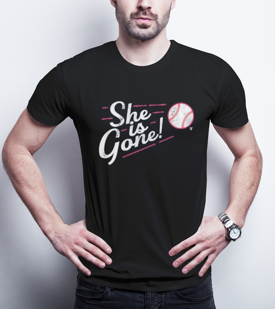 She Is Gone Baseball Los Angeles T-Shirt