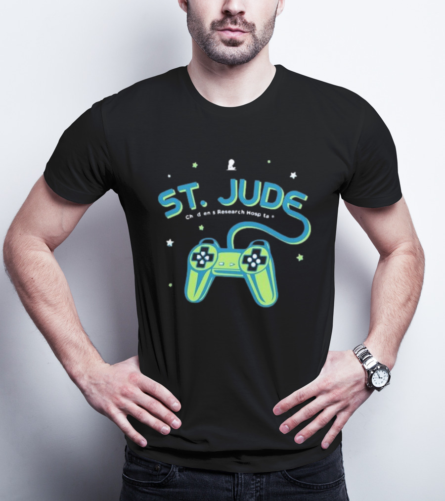 ST. JUDE Children's Research Hospital Gaming Controller Stars T-Shirt