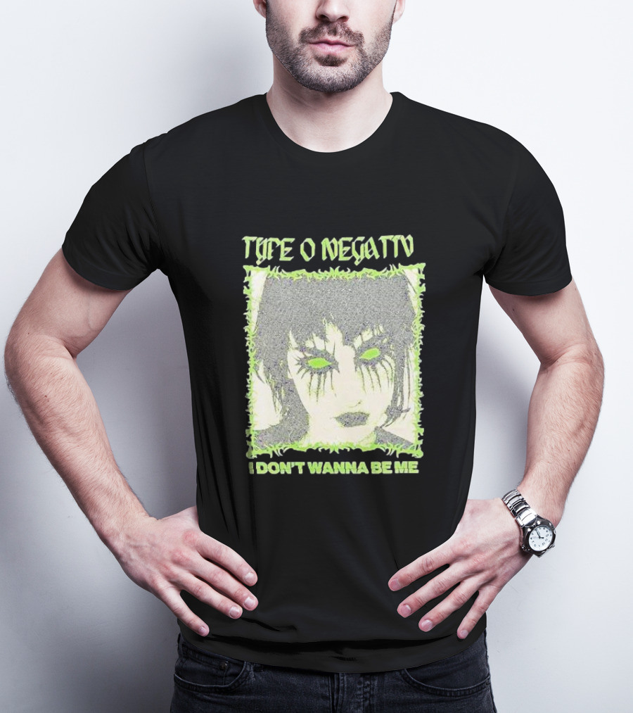 Type O Negative I Don’t Wanna Be Me Green Eyed Gothic Face T-Shirt