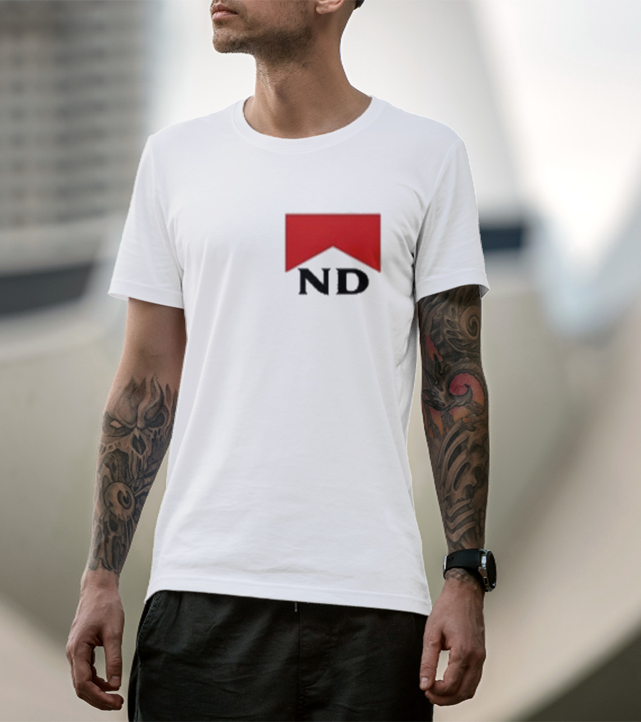 Nicotine Dolls ND Red Marlboro Style Badge T-Shirt