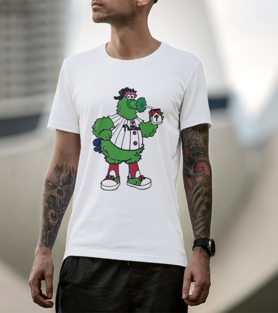Philadelphia Phillies Mascot Smoking Pirate T-Shirt