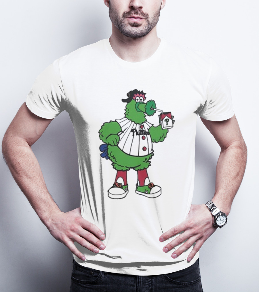 Philadelphia Phillies Mascot Smoking Pirate T-Shirt