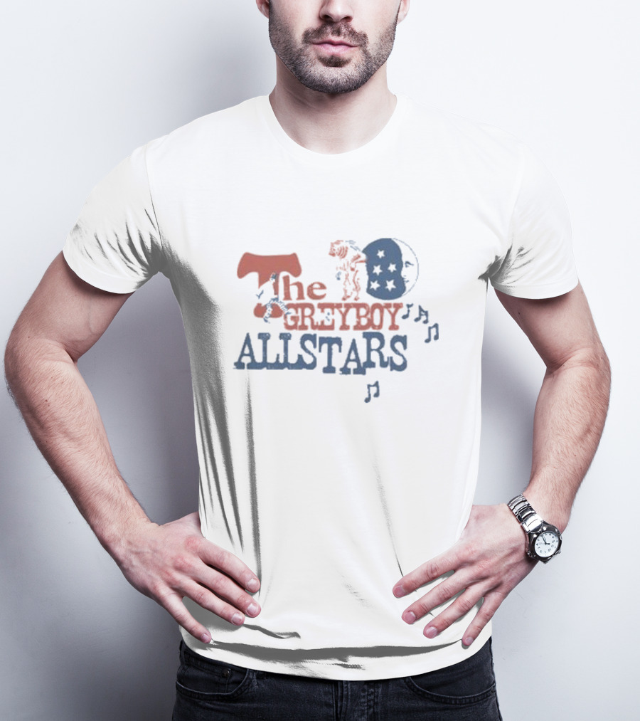 The Greyboy Allstars Bear And Moon Musical Notes T-Shirt