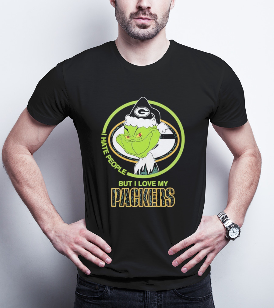 Green Bay Packers Grinch I Hate People But I Love My Packers T-Shirt