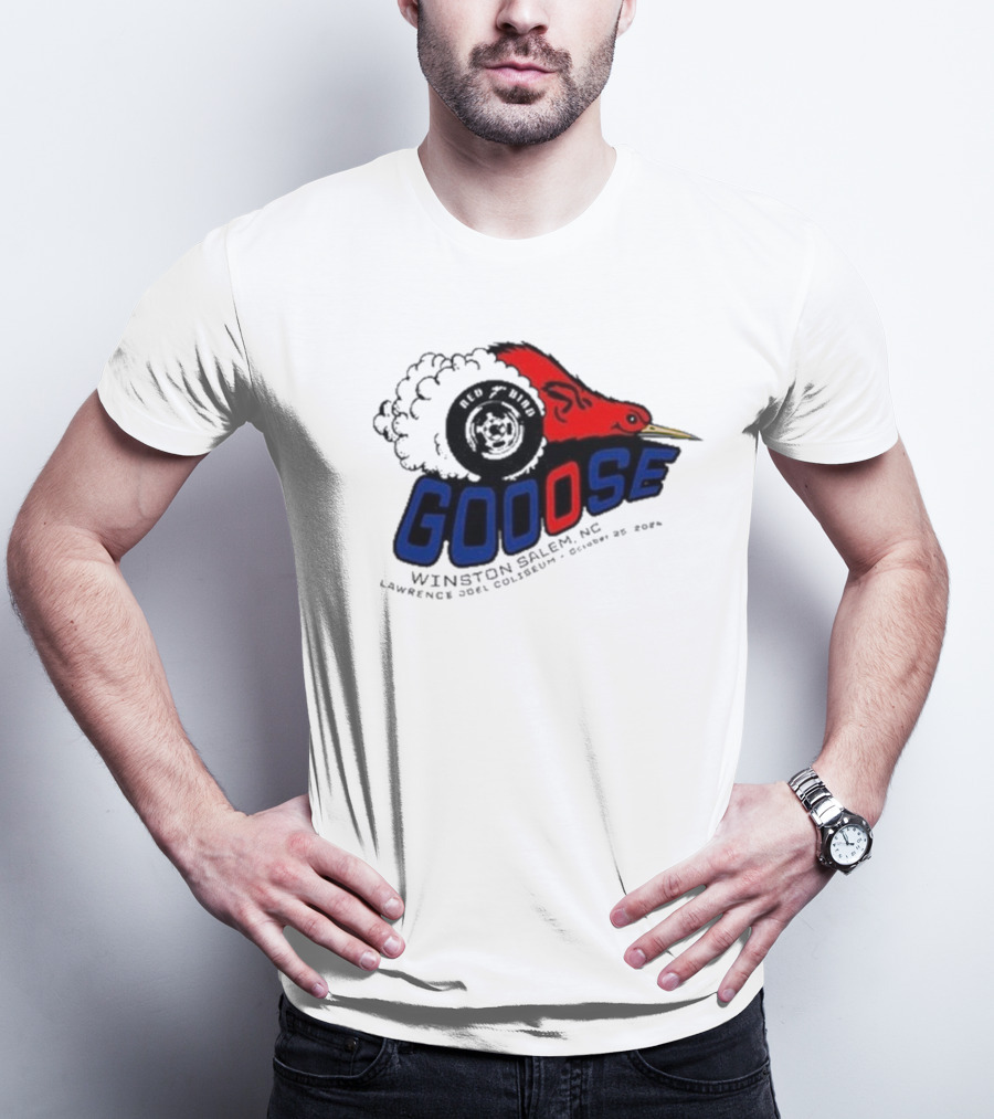 Goose Red Head Winston Salem NC Lawrence Joel Coliseum October 25 T-Shirt
