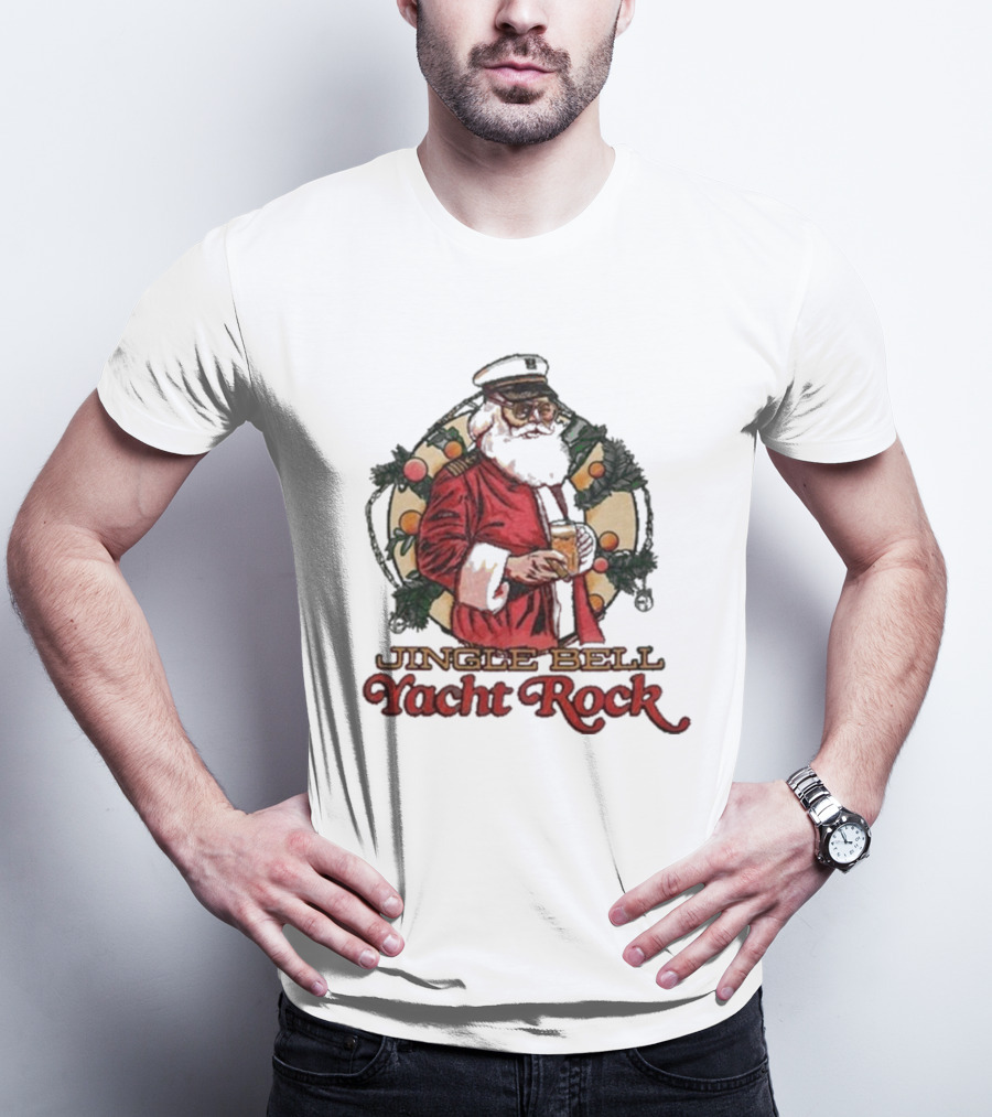 Middle Class Fancy Santa Jingle Bell Yacht Rock Christmas T-Shirt