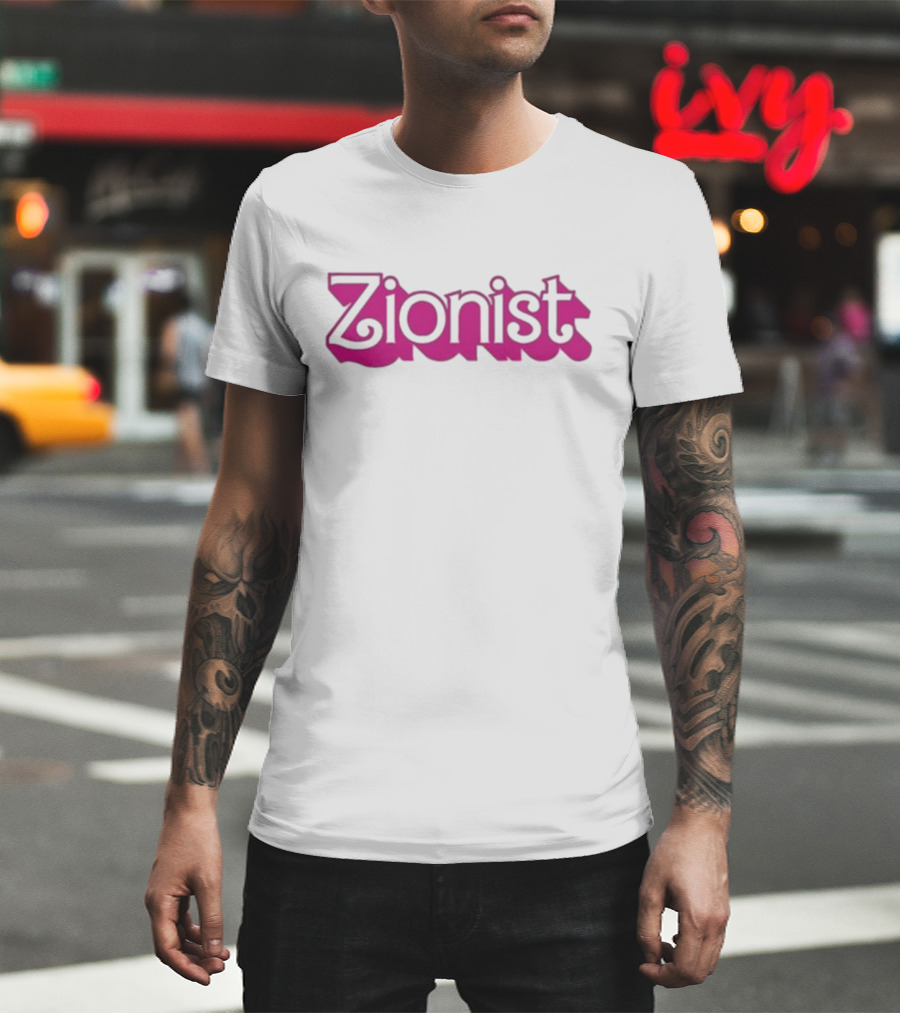 Sloan Rachmuth Zionist Statement Bold Pink Retro Font T-Shirt