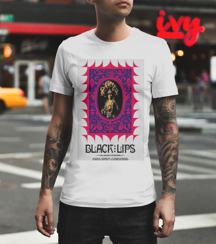 Black Lips With Poncho And The Wizards Santa Cruz San Luis Obispo T-Shirt