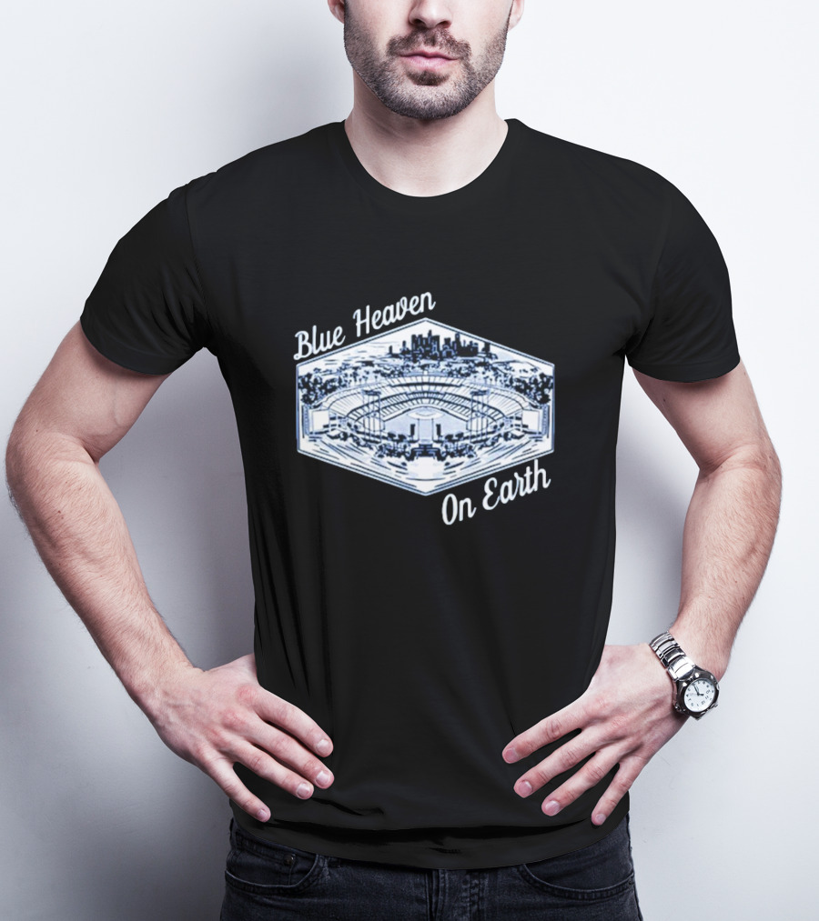 Los Angeles Dodgers Blue Heaven On Earth Stadium Skyline T-Shirt
